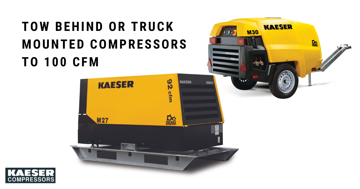 Tow behind or truck mounted air compressors to 100 cfm | MOBILAIR