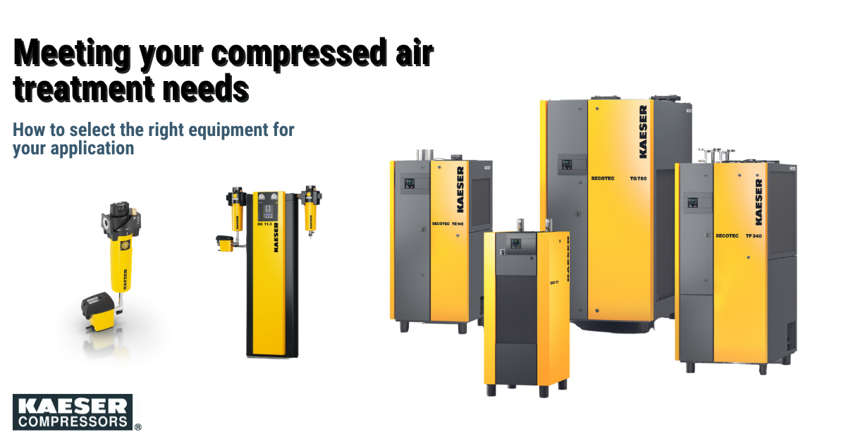 Typical compressed air treatment configurations | Kaeser Compressors
